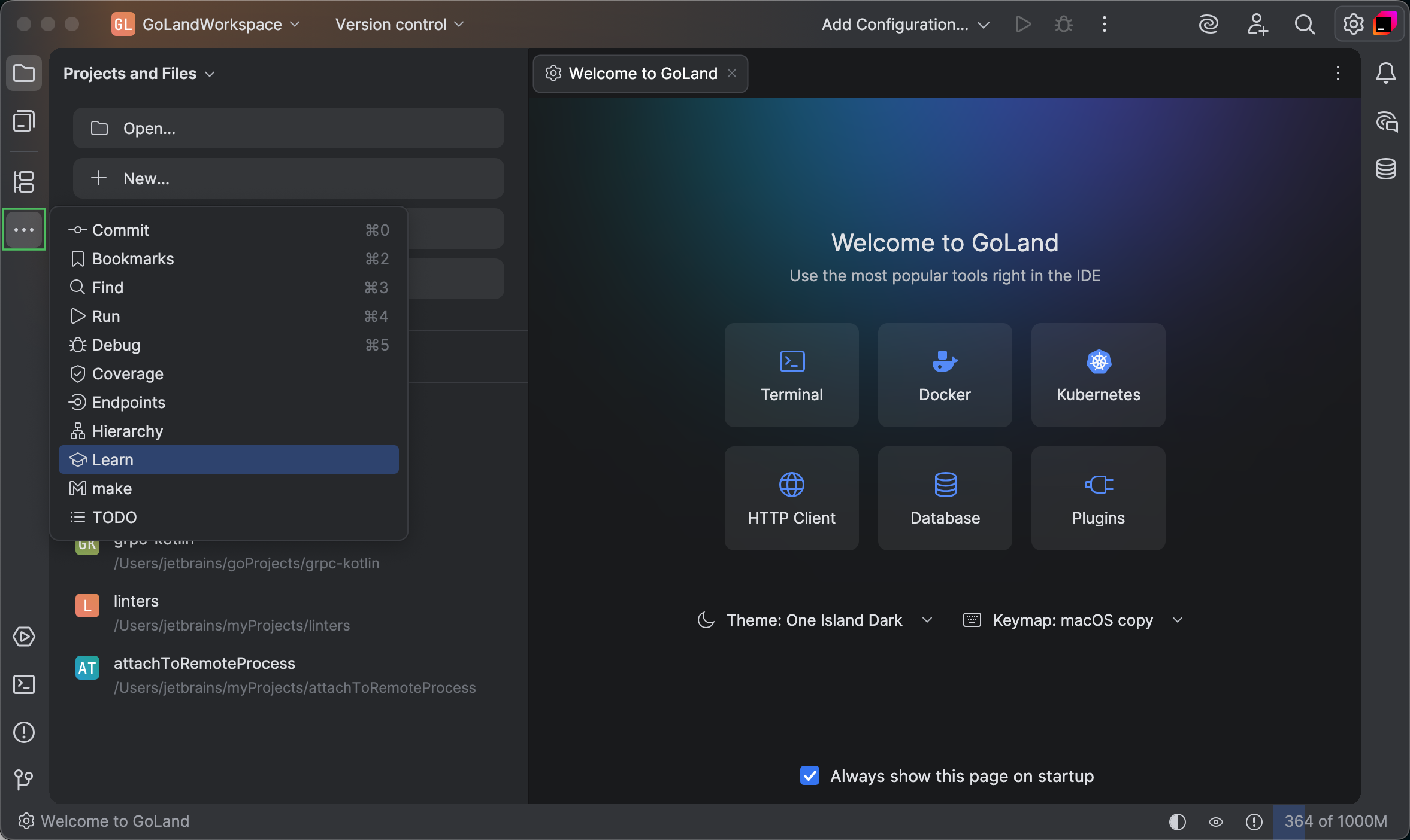 Run GoLand for the first time | GoLand Documentation