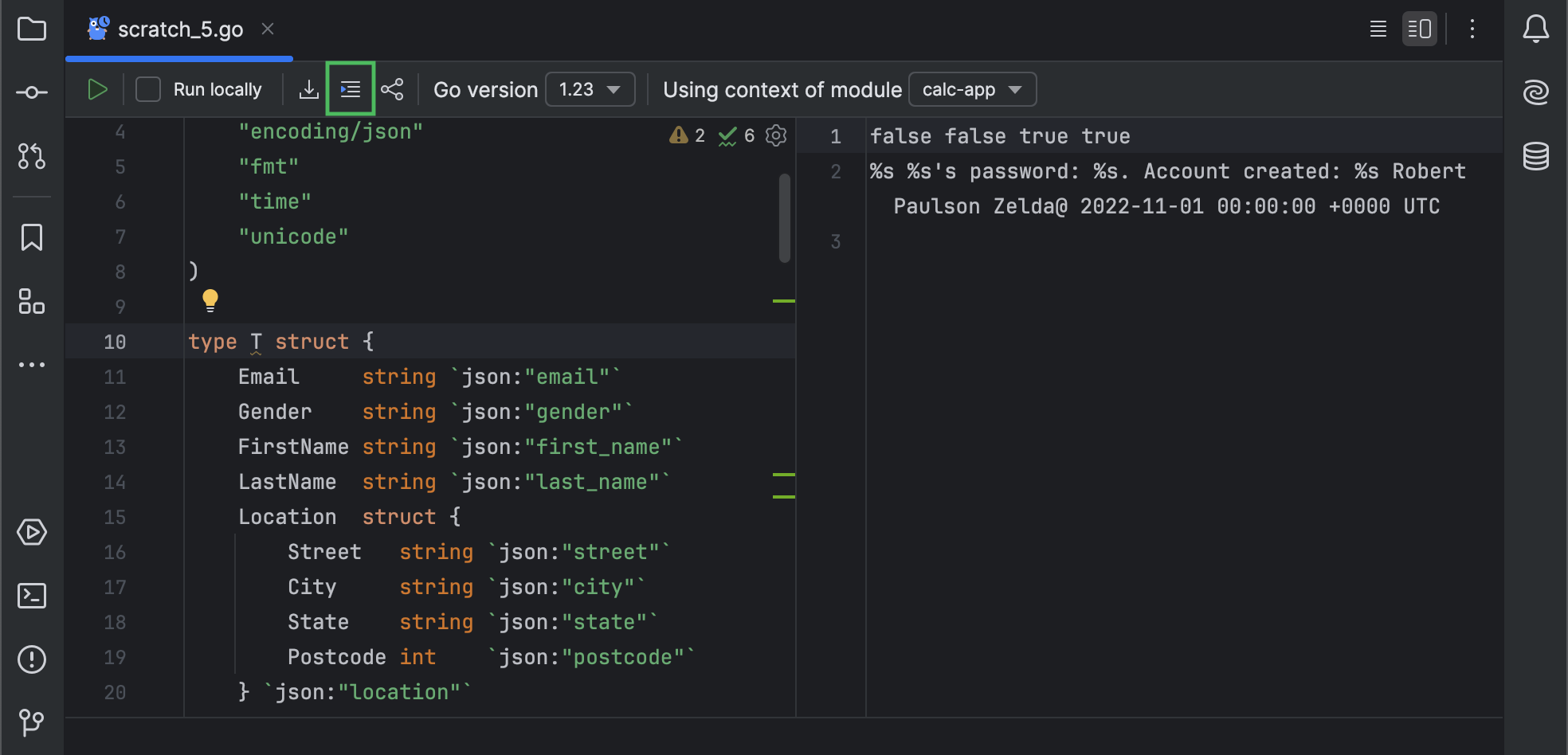 Running applications in Go Playground | GoLand Documentation