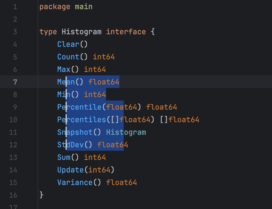 Multiple cursors and selection ranges | GoLand Documentation
