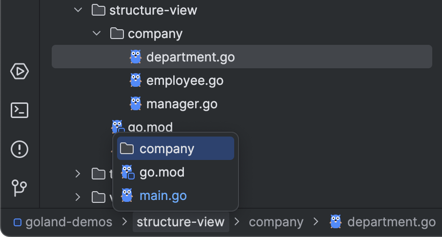 File navigation | GoLand Documentation