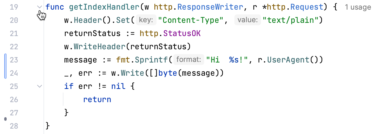 Editor gutter | GoLand Documentation