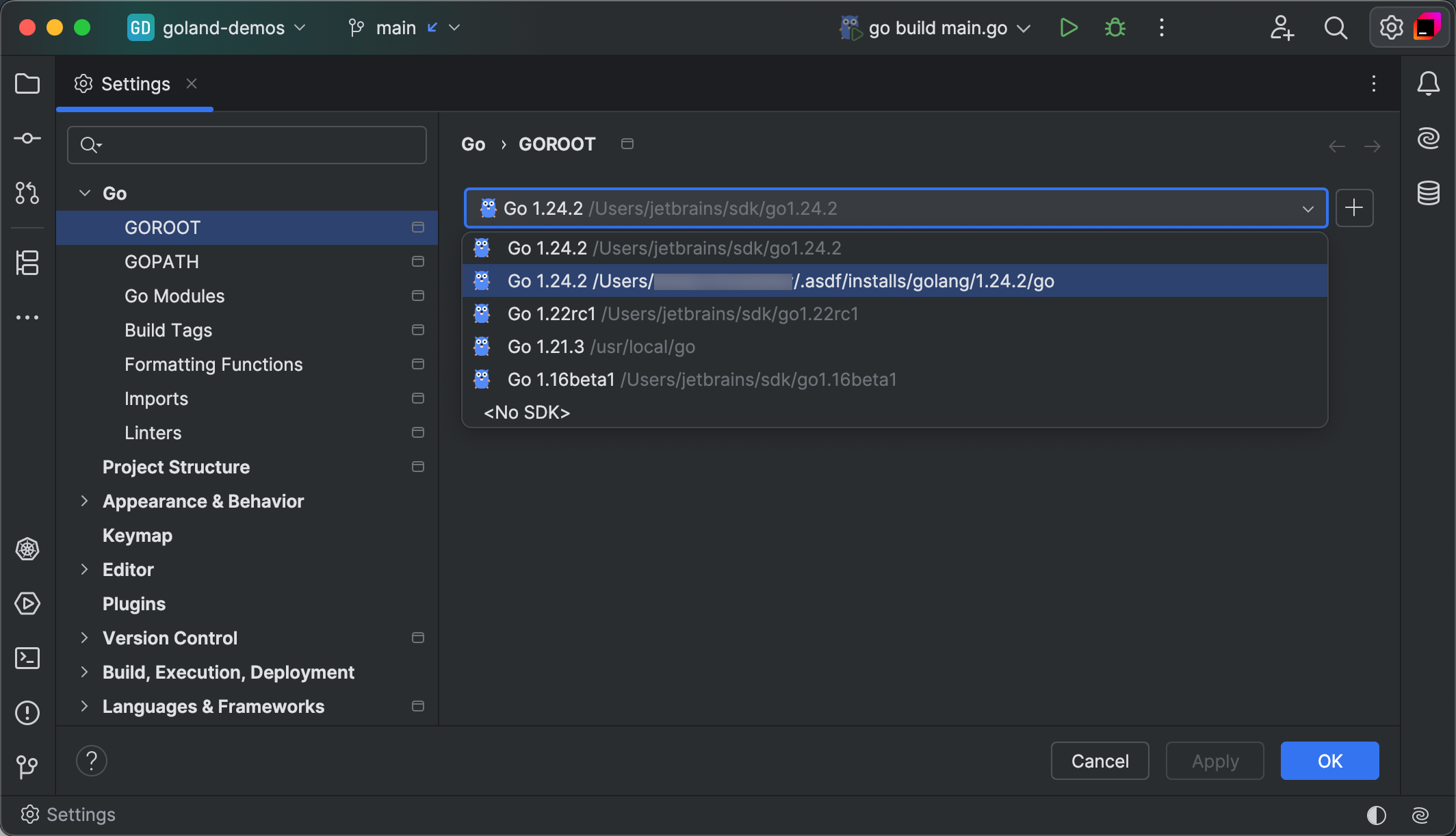 GOROOT and GOPATH | GoLand Documentation