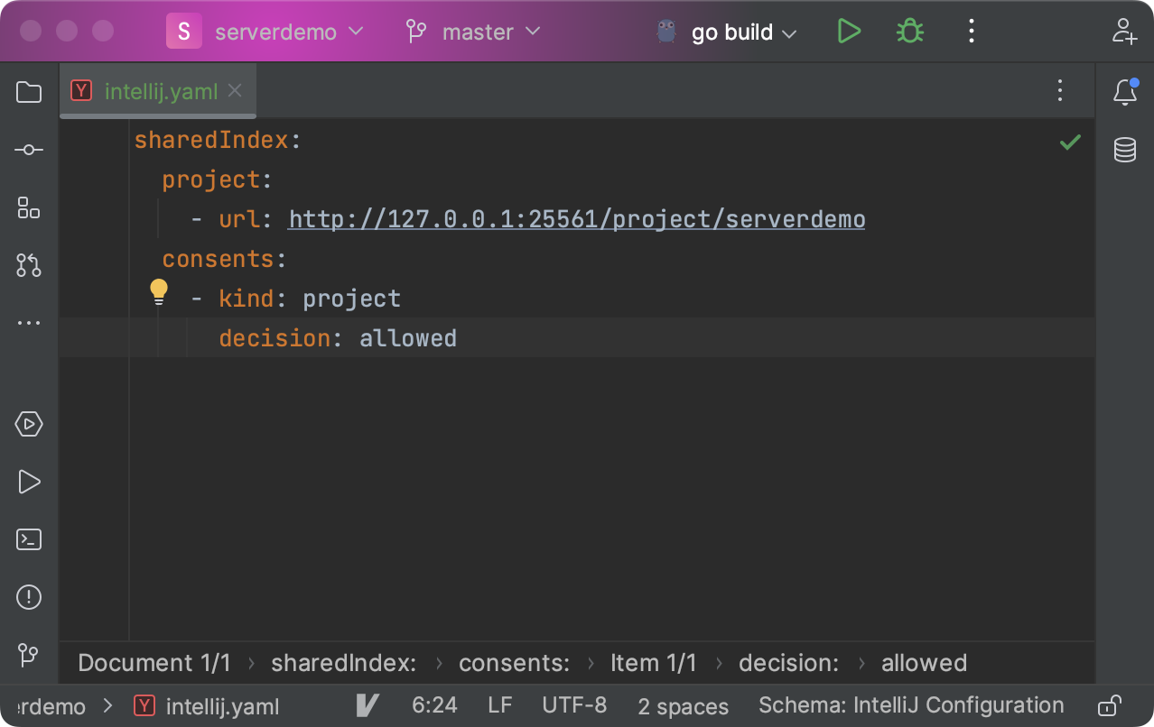Shared indexes | GoLand Documentation