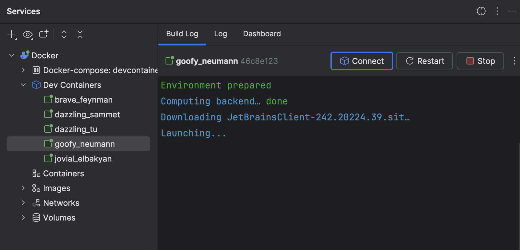 Start Dev Container inside IDE | IntelliJ IDEA Documentation