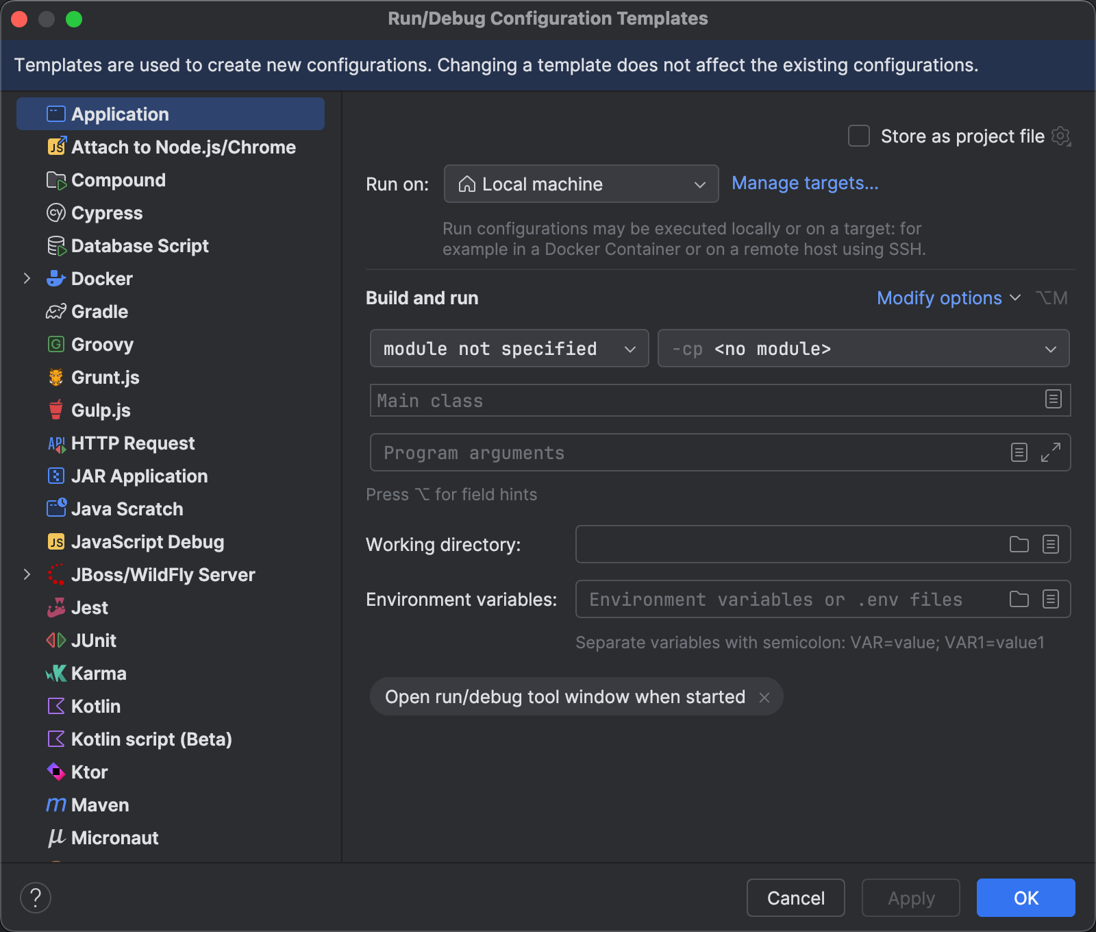 Run/debug configurations | IntelliJ IDEA Documentation