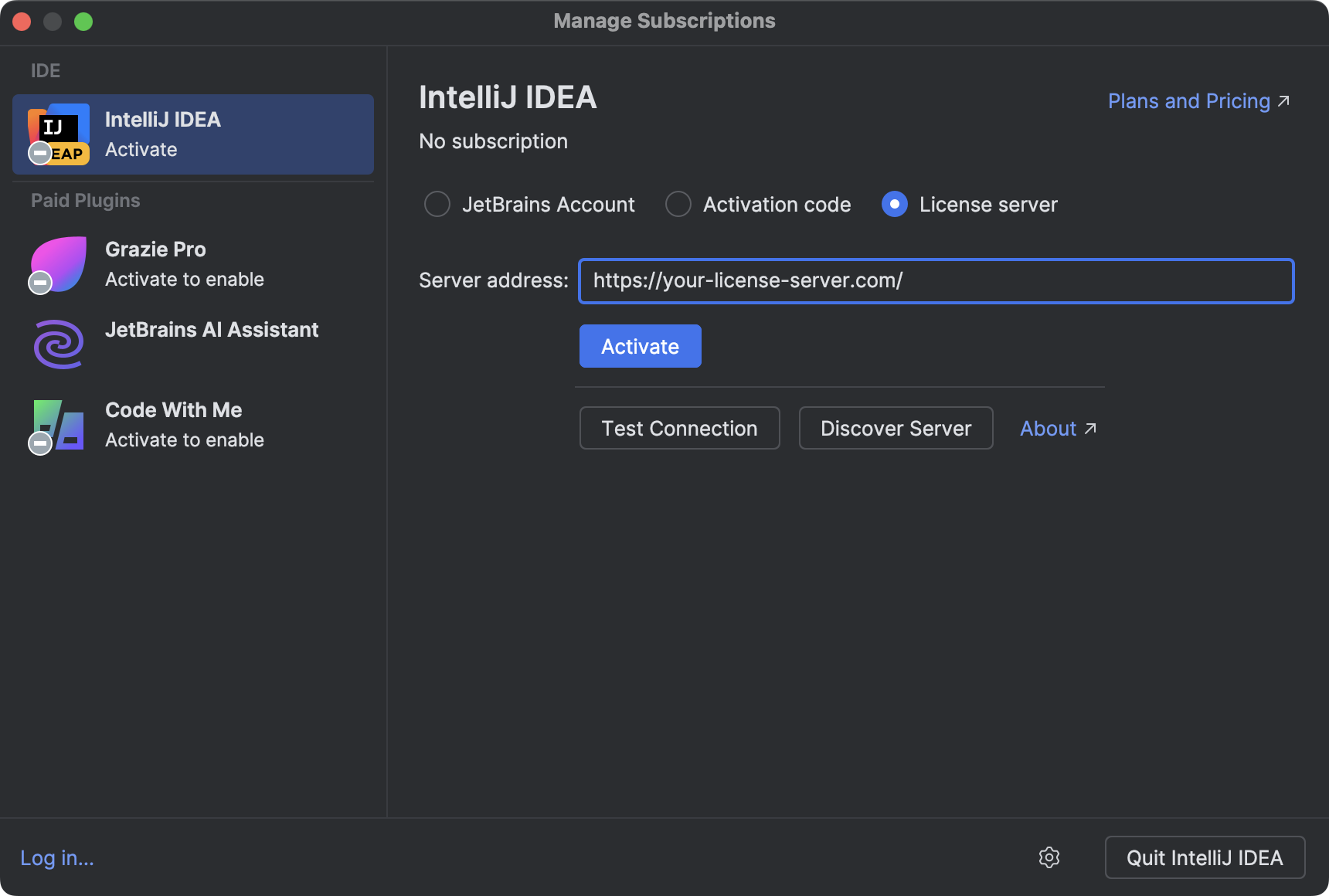 注册 IntelliJ IDEA | IntelliJ IDEA 文档