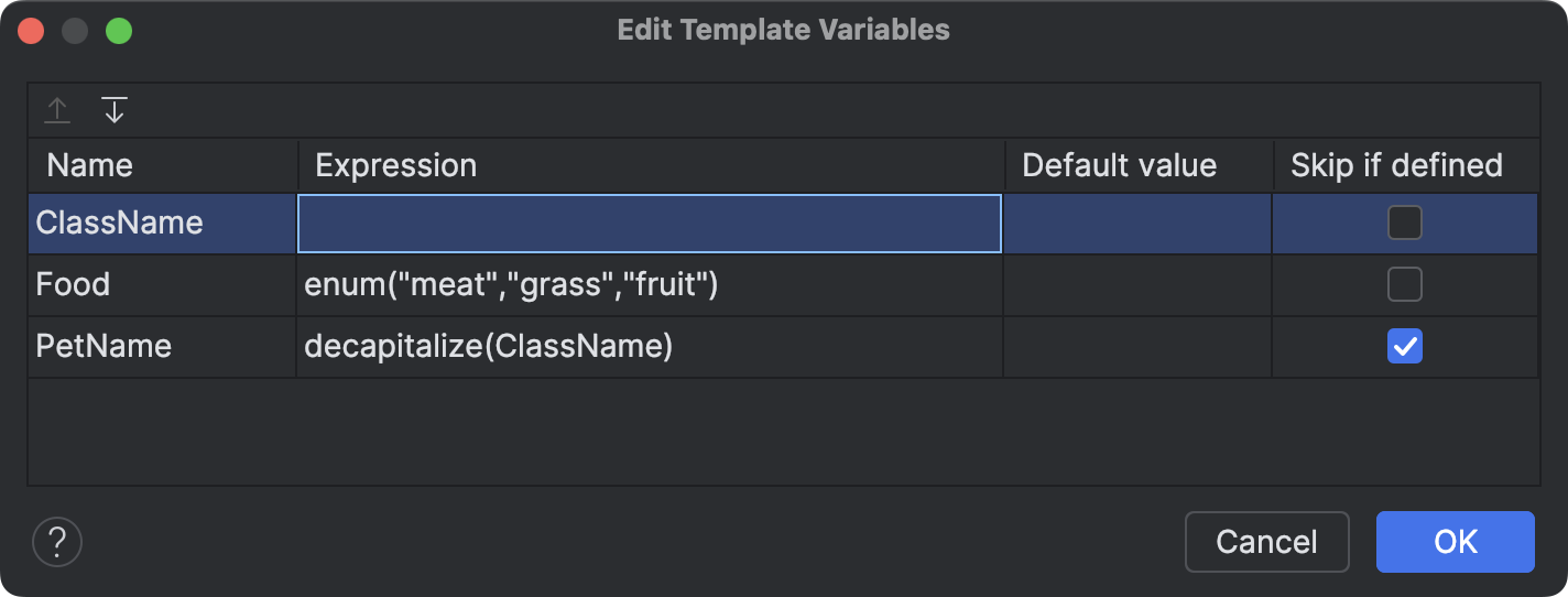 Tutorial: Create a live template with variables and functions | IntelliJ IDEA Documentation