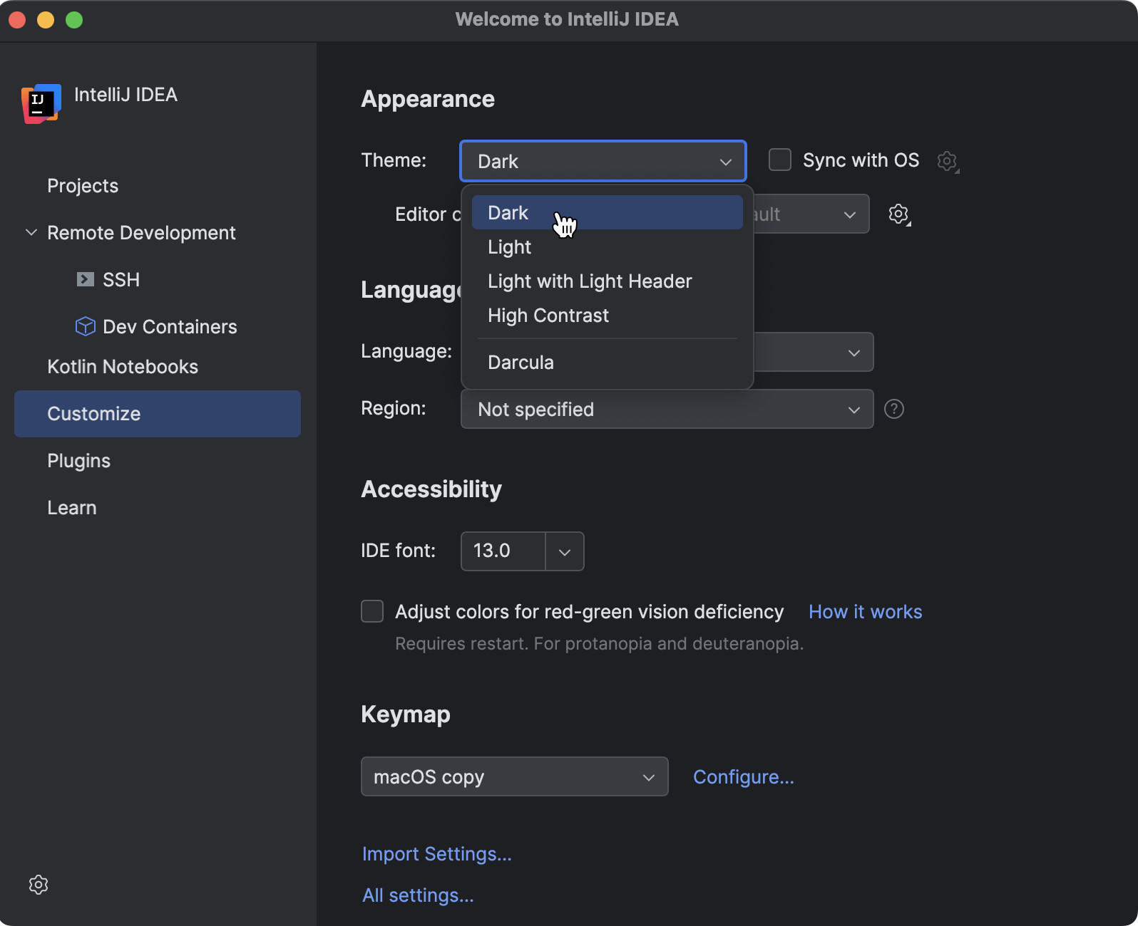 第一次运行 IntelliJ IDEA | IntelliJ IDEA 文档