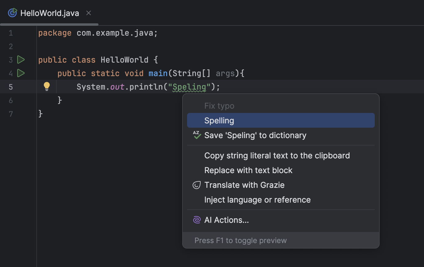 Spellchecking | IntelliJ IDEA Documentation