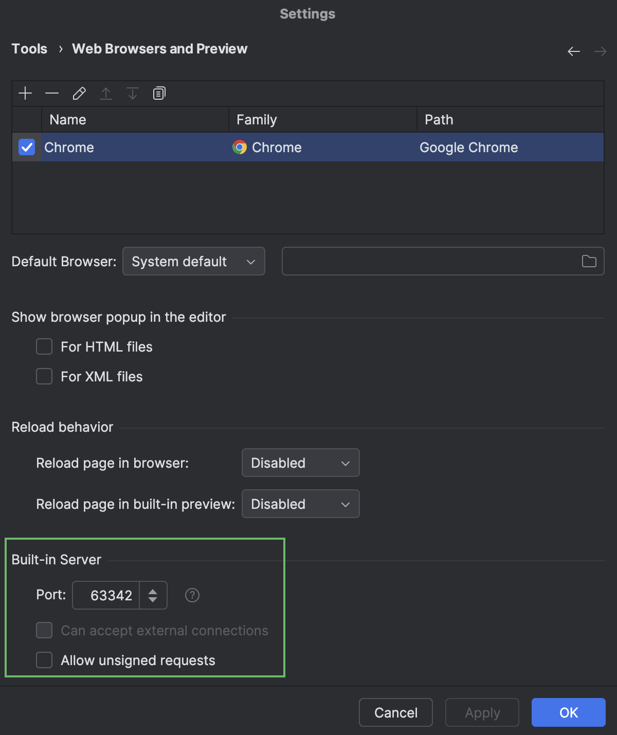 Configuring JavaScript debugger | WebStorm Documentation