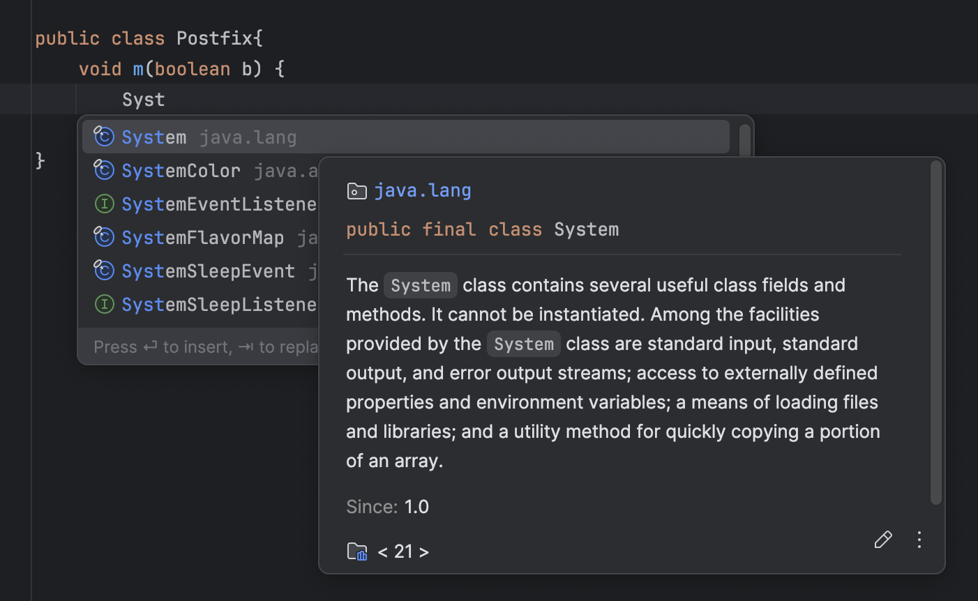 Code completion | IntelliJ IDEA Documentation