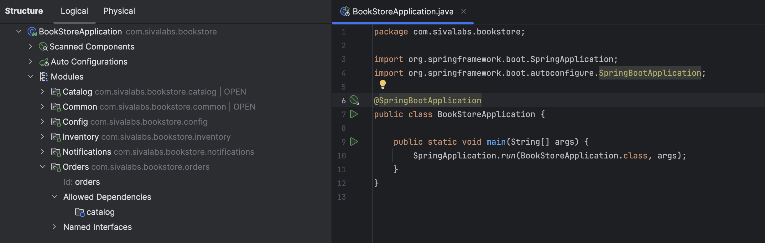 Spring Modulith | IntelliJ IDEA Documentation