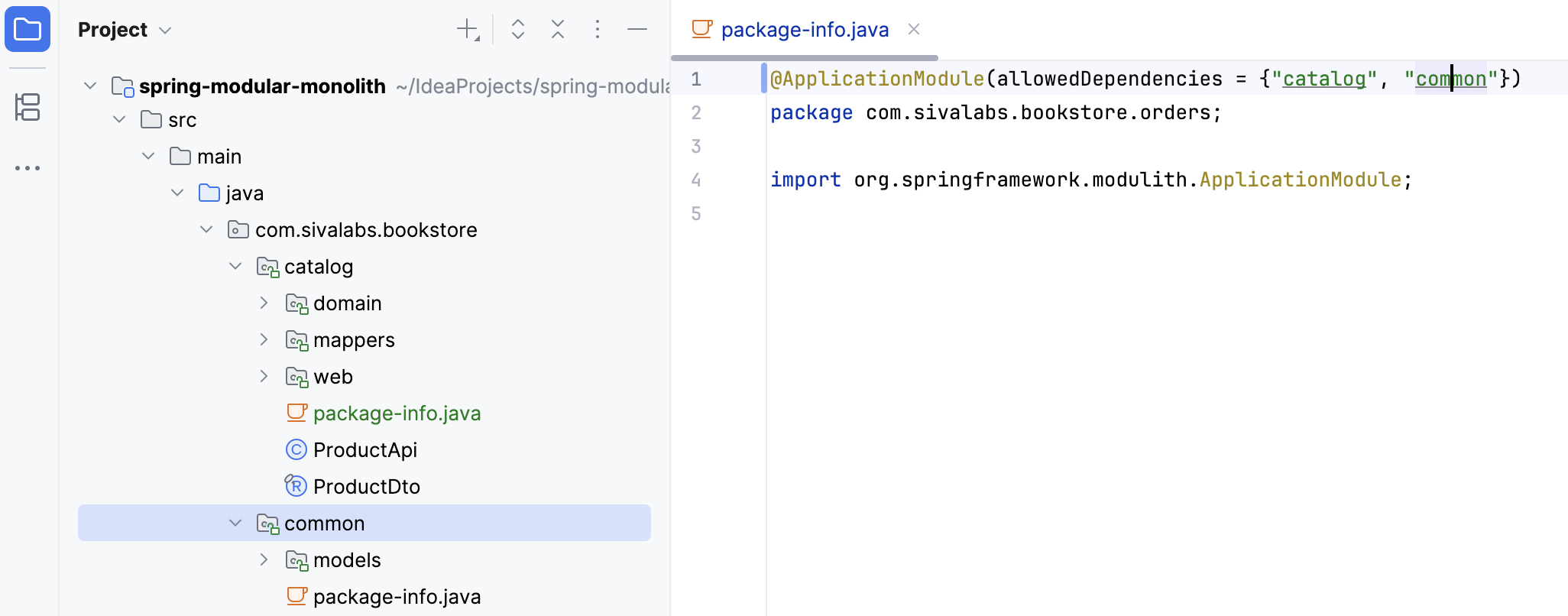 Spring Modulith | IntelliJ IDEA Documentation