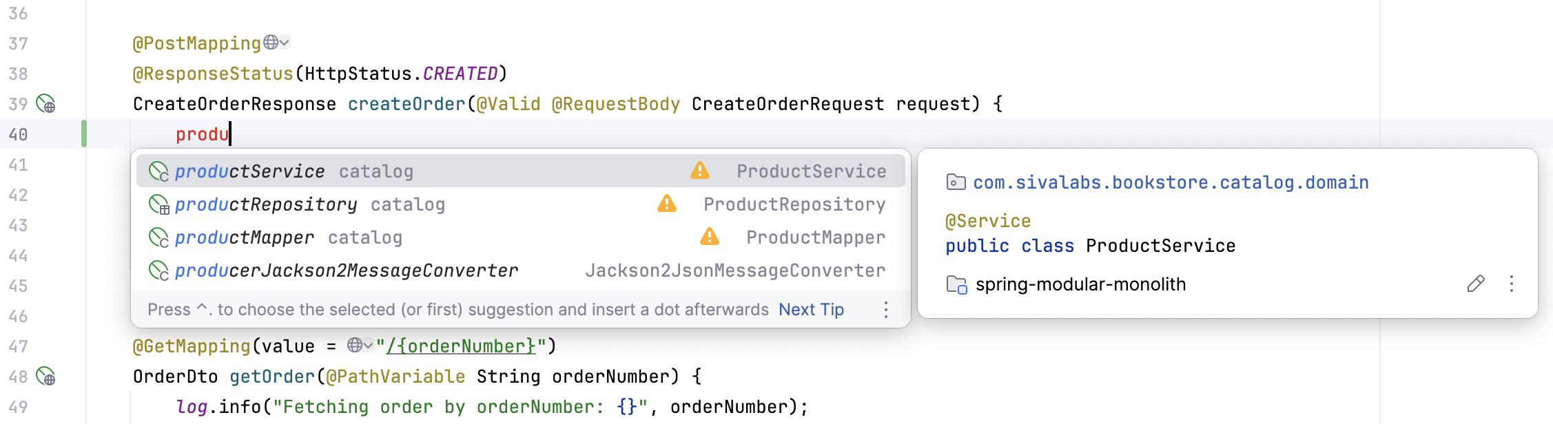 Spring Modulith | IntelliJ IDEA Documentation
