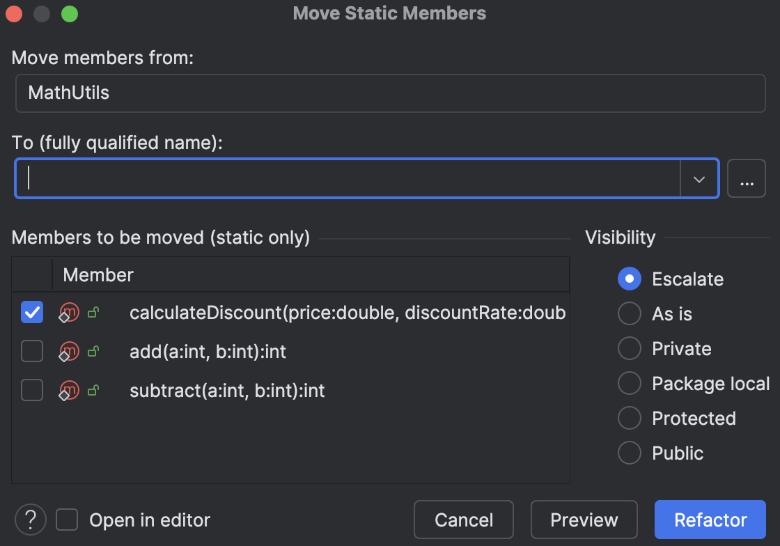 移动和复制重构 | IntelliJ IDEA 文档