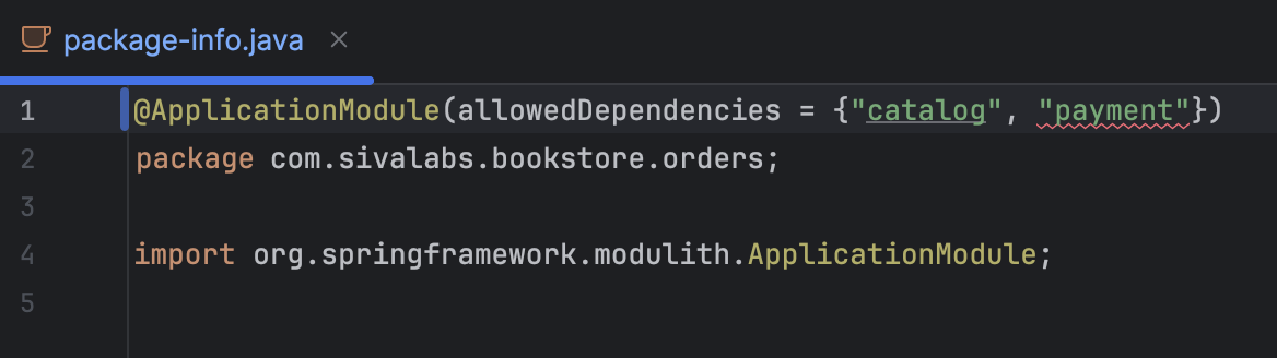 Spring Modulith | IntelliJ IDEA Documentation