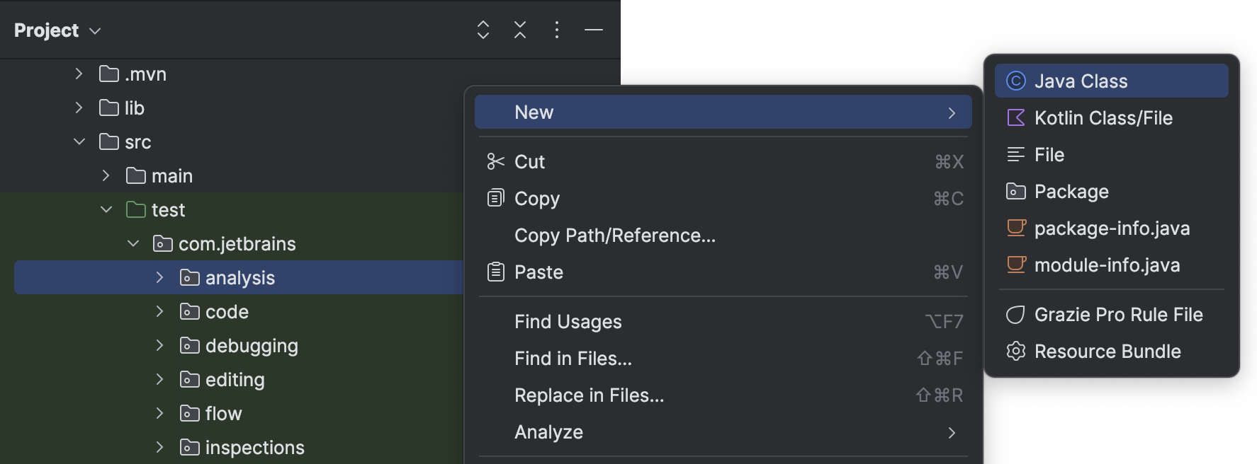 创建测试 | IntelliJ IDEA 文档