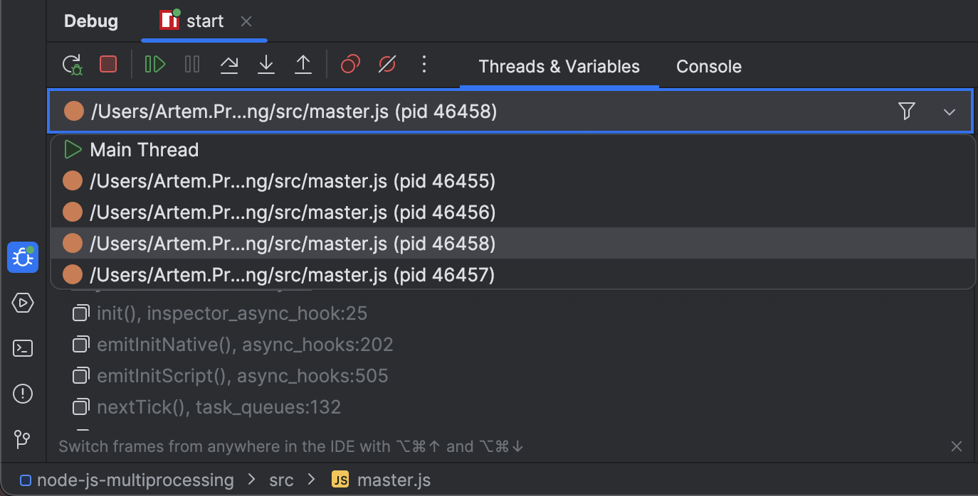 Multiprocess debugging | GoLand Documentation
