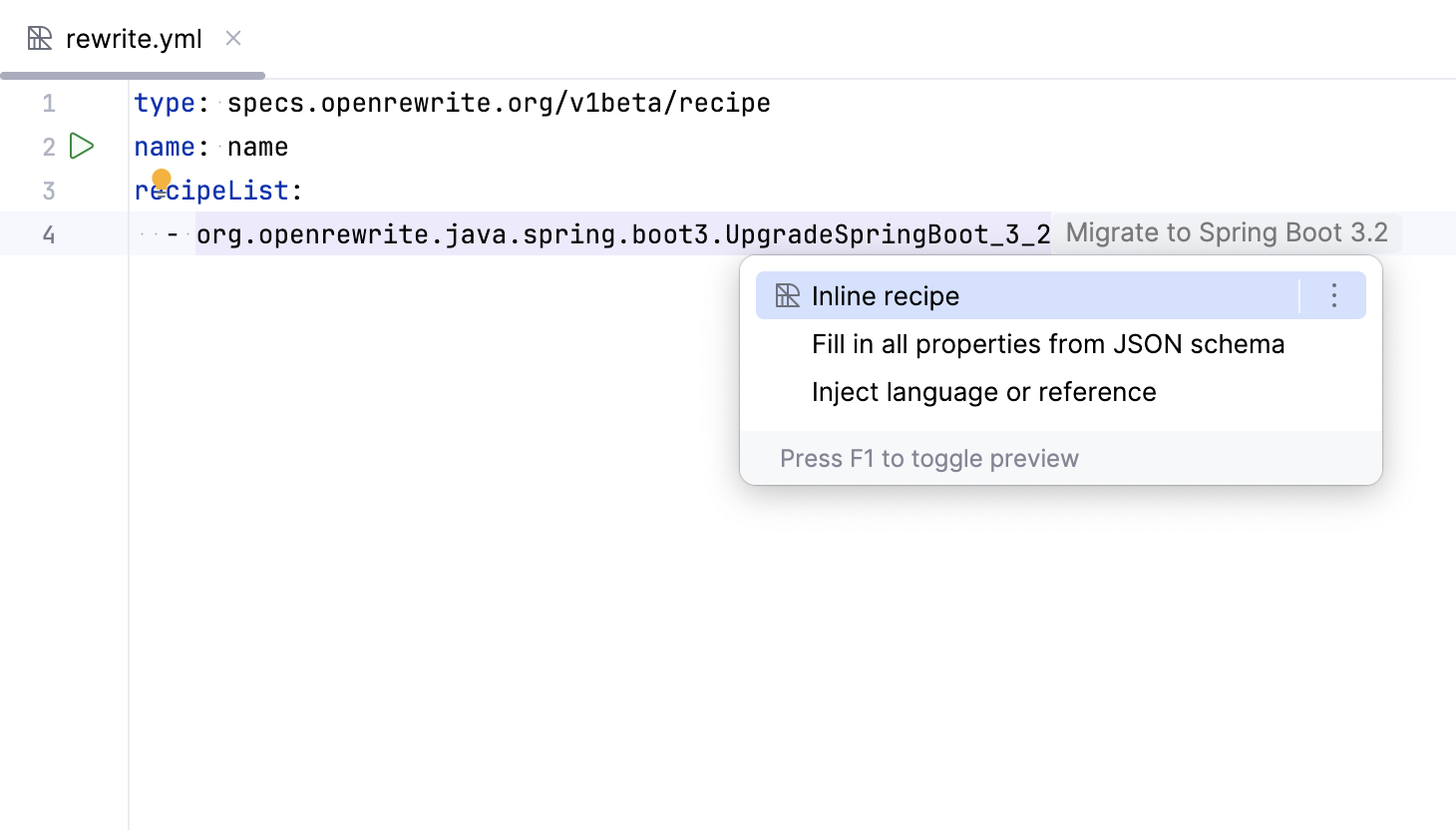 OpenRewrite | IntelliJ IDEA 文档