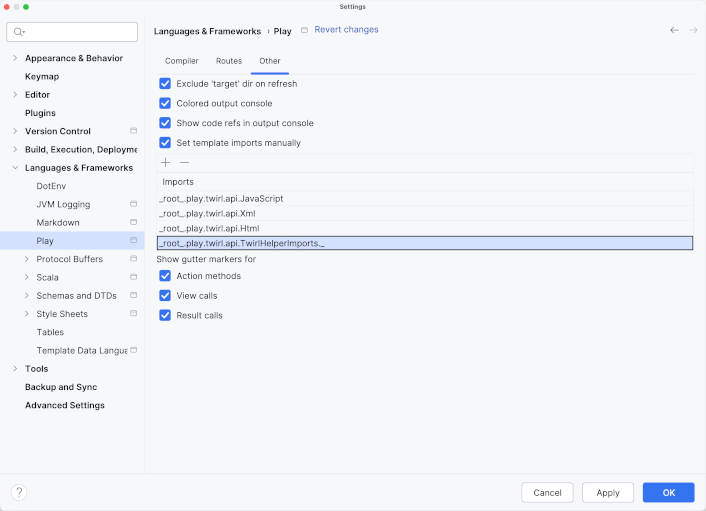 Play Framework | IntelliJ IDEA Documentation