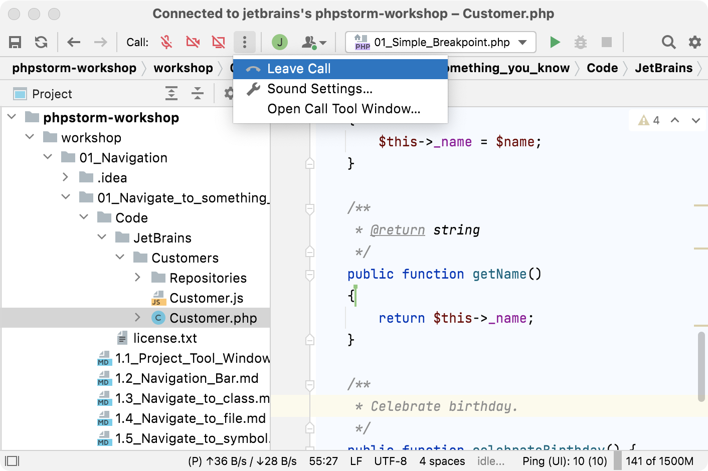 JetBrains Client UI overview | PhpStorm Documentation