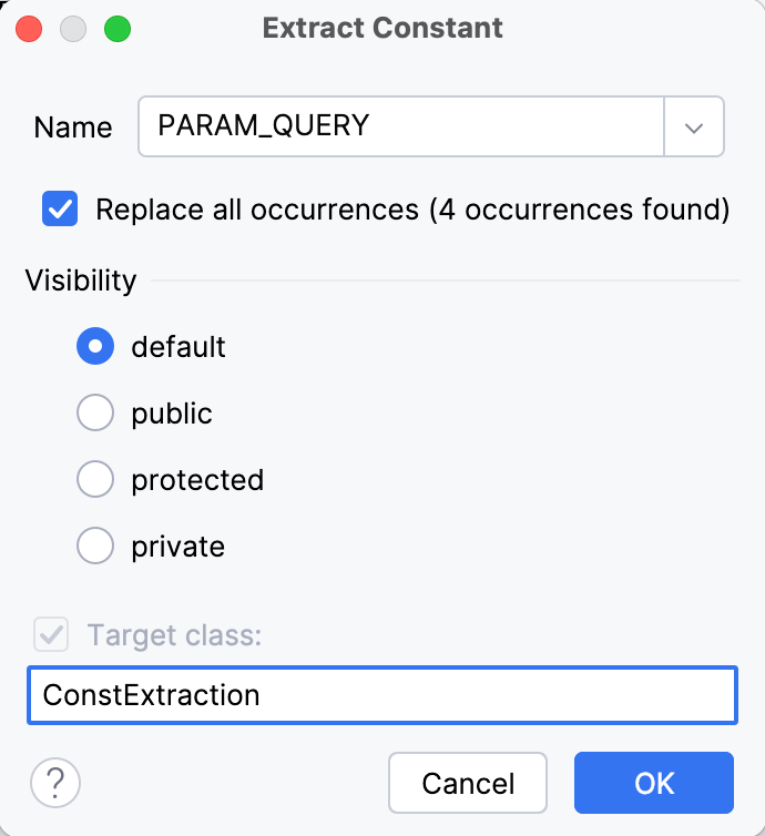 Extract constant | PhpStorm Documentation