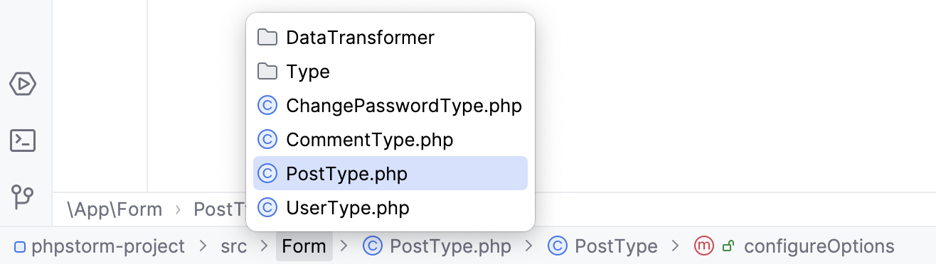 File navigation | PhpStorm Documentation