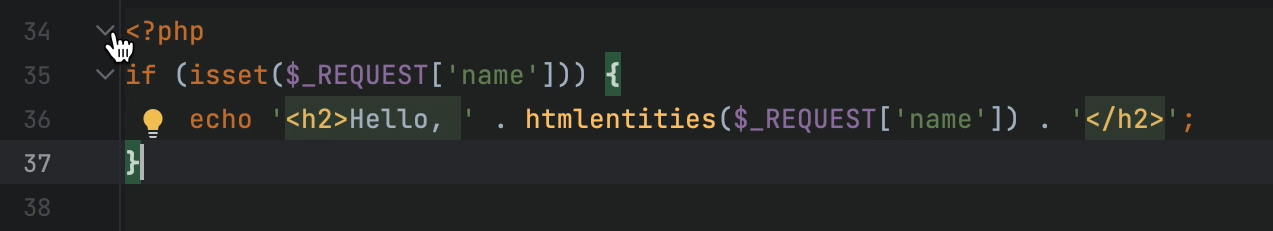 代码折叠 | PhpStorm 文档