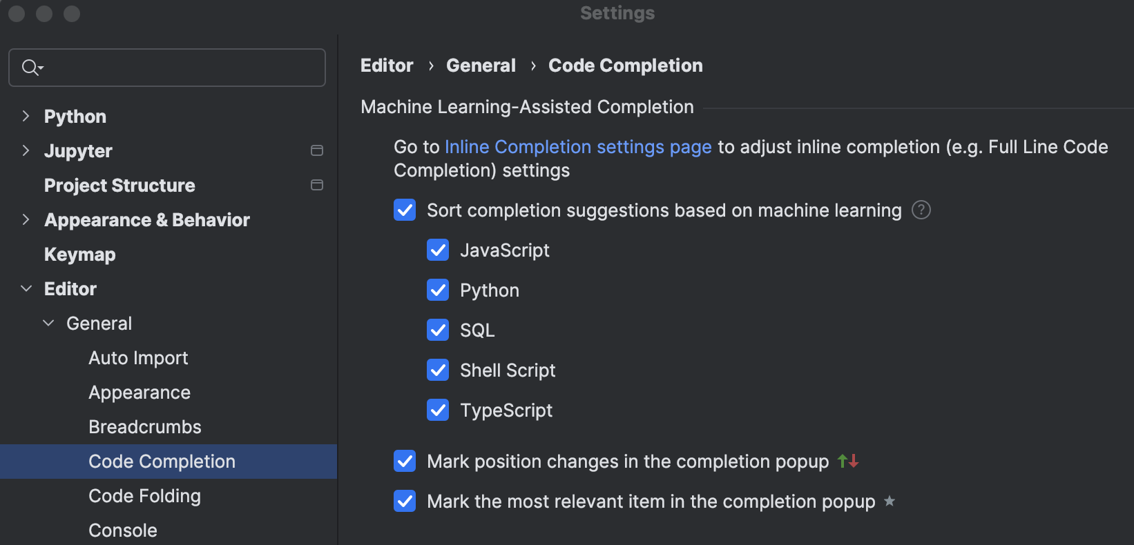 Code completion | PyCharm Documentation