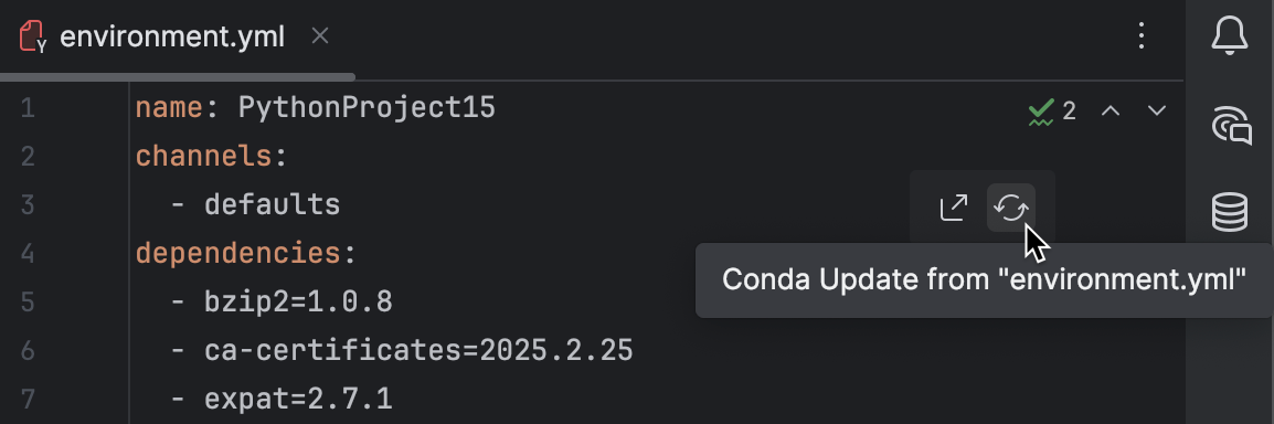 Configure a conda virtual environment | PyCharm Documentation