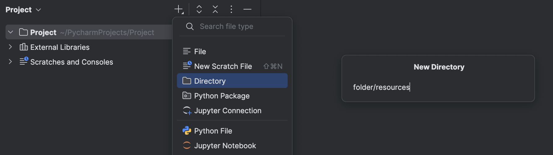 填充项目 | PyCharm 文档