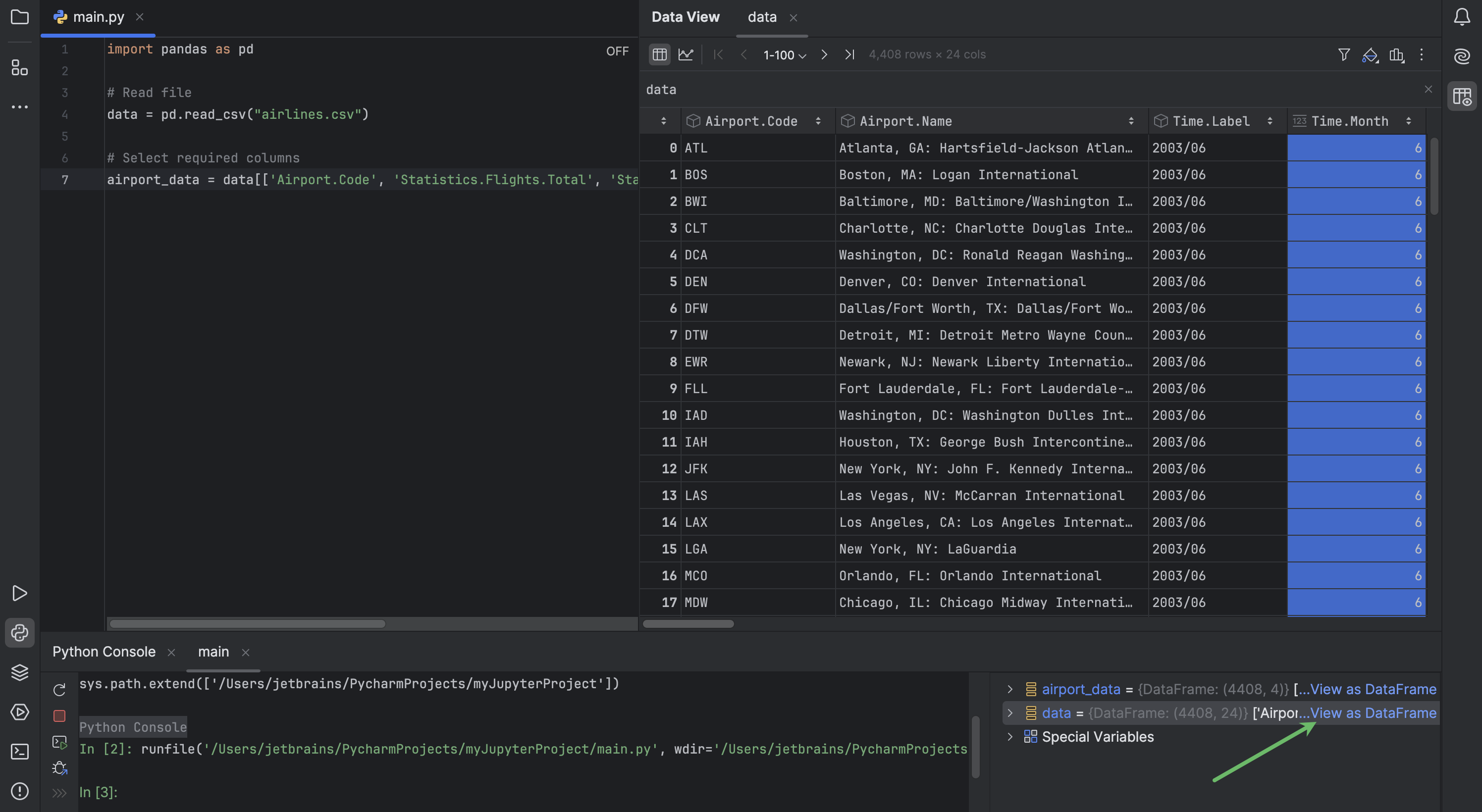 Python console | PyCharm Documentation