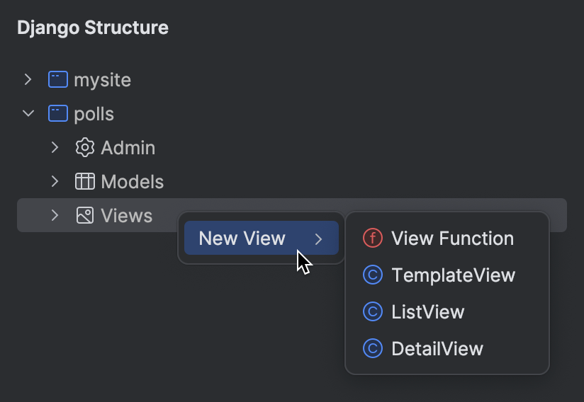 Django 结构工具窗口 | PyCharm 文档