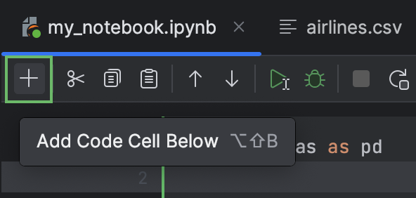 Visualize data with matplotlib | DataSpell Documentation