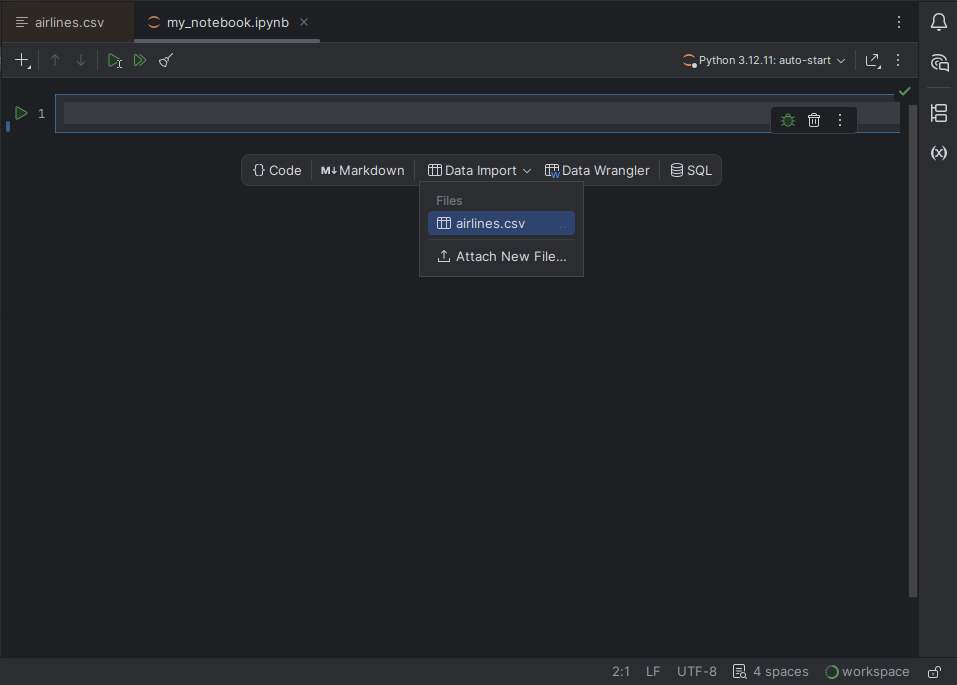 Set up environment and load data | DataSpell Documentation
