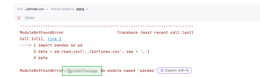Set up environment and load data | DataSpell Documentation
