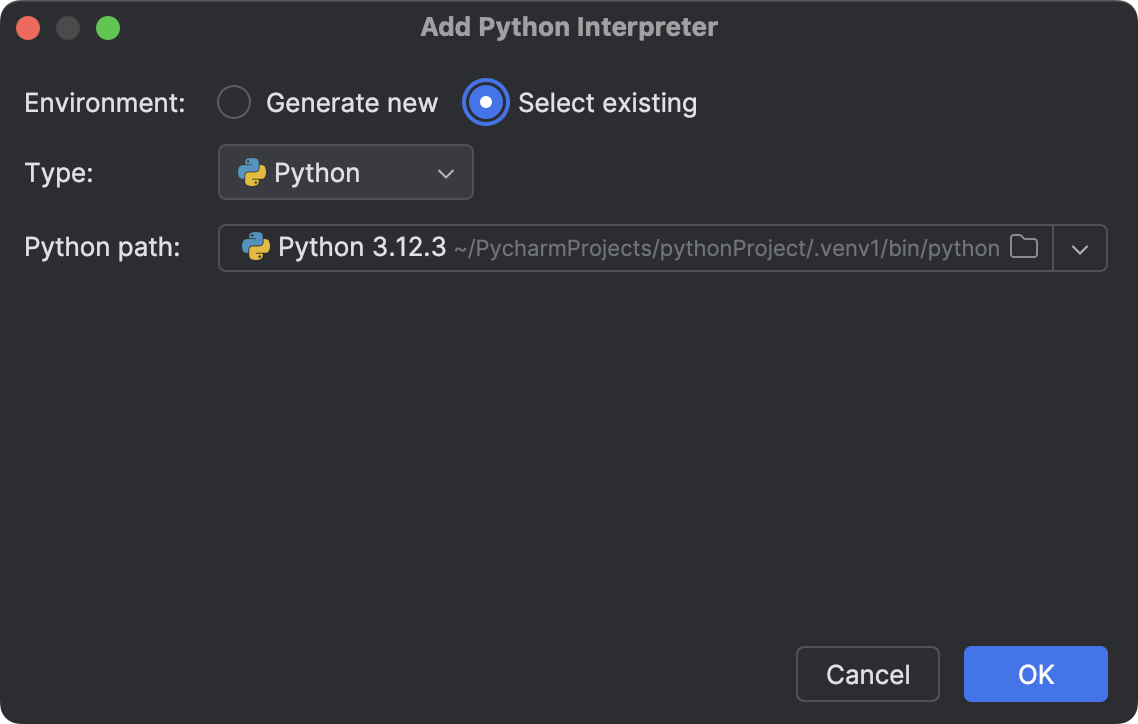 Configure a virtualenv environment | PyCharm Documentation