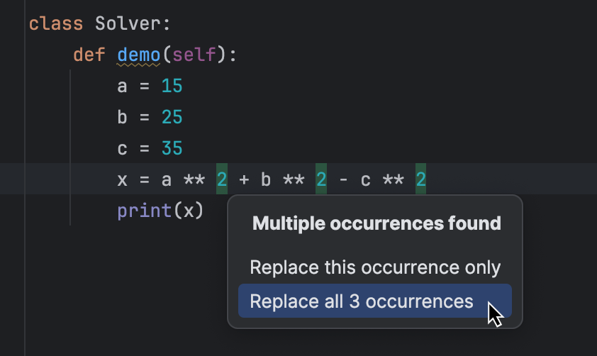 Introduce Constant | PyCharm Documentation