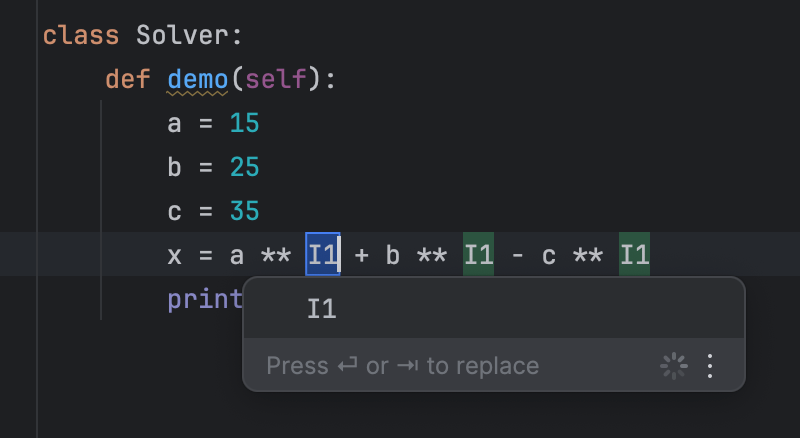 Introduce Constant | PyCharm Documentation