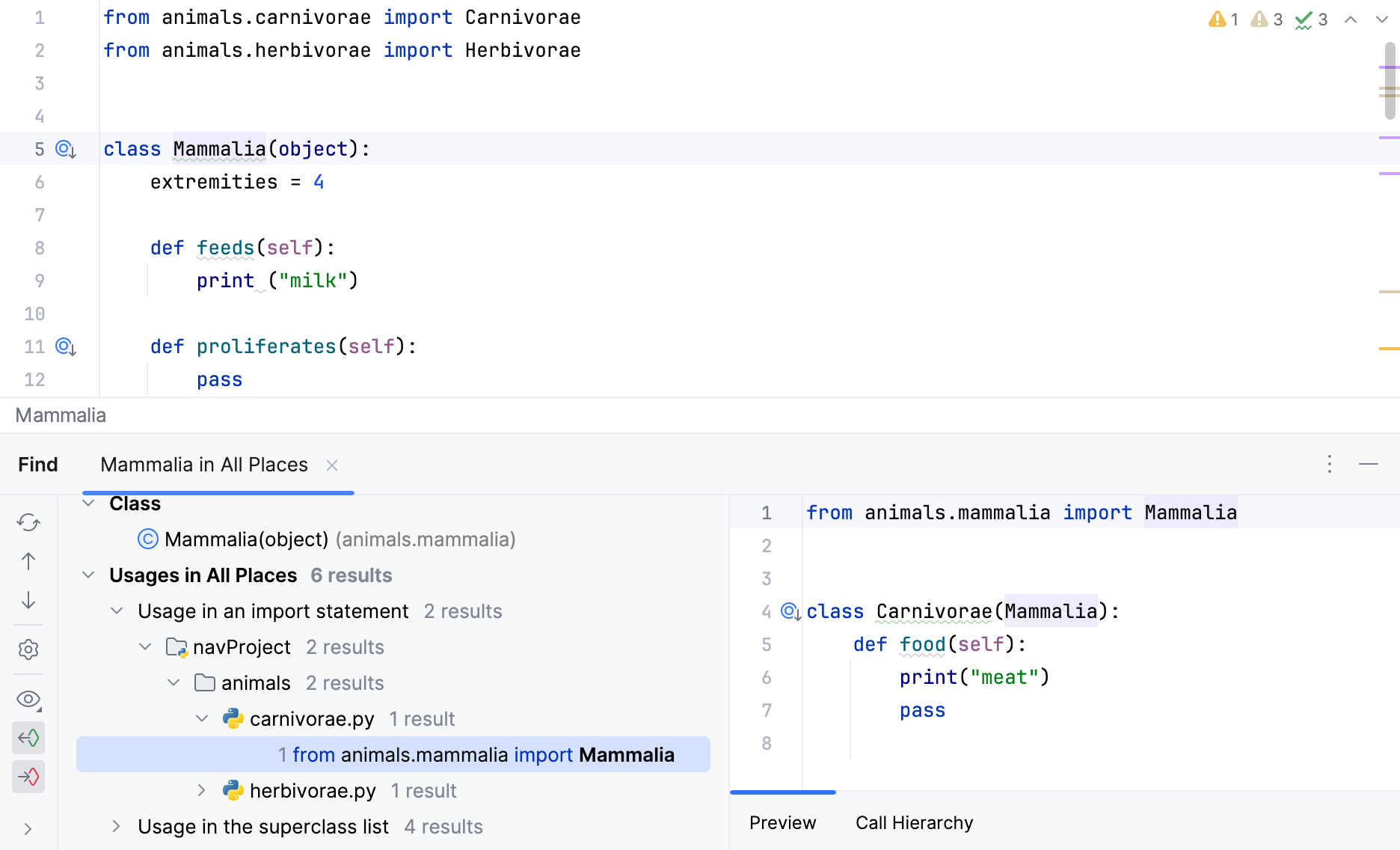 第 3 部分。 查找用法 | PyCharm 文档