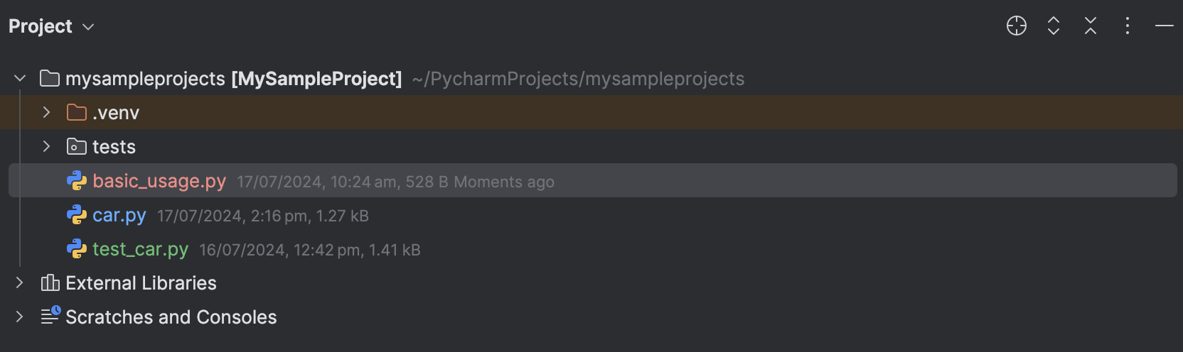 Project tool window | PyCharm Documentation