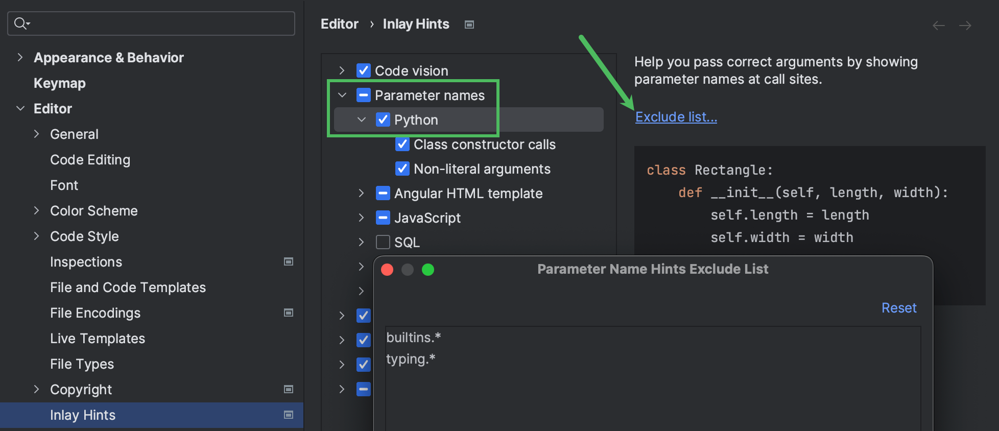 内嵌提示 | PyCharm 文档