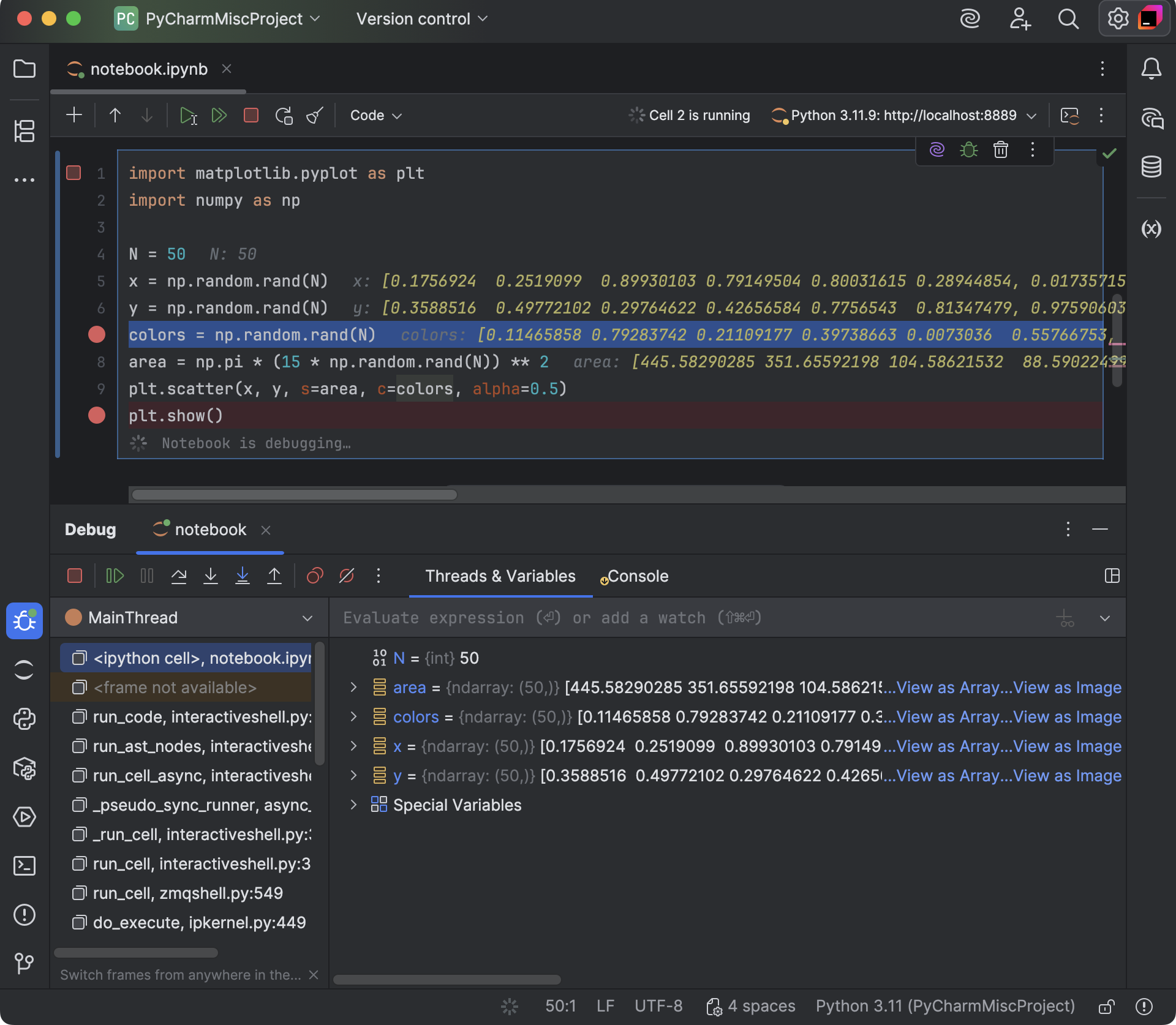 运行和调试 Jupyter notebook 代码单元 | PyCharm 文档