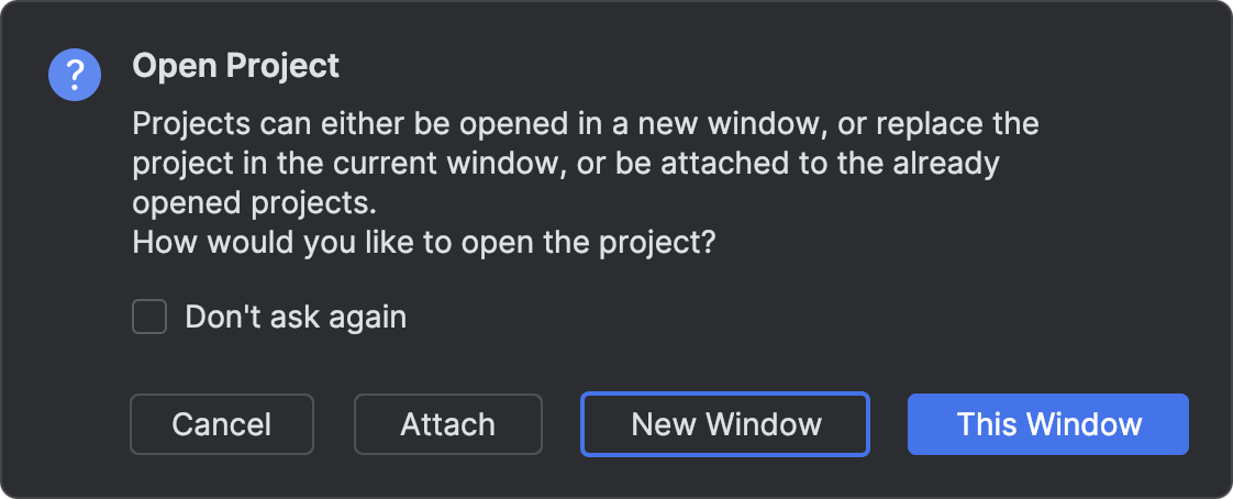Open, reopen, and close projects | PyCharm Documentation