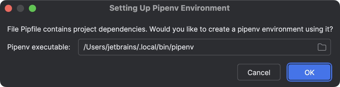 配置 pipenv 环境 | PyCharm 文档
