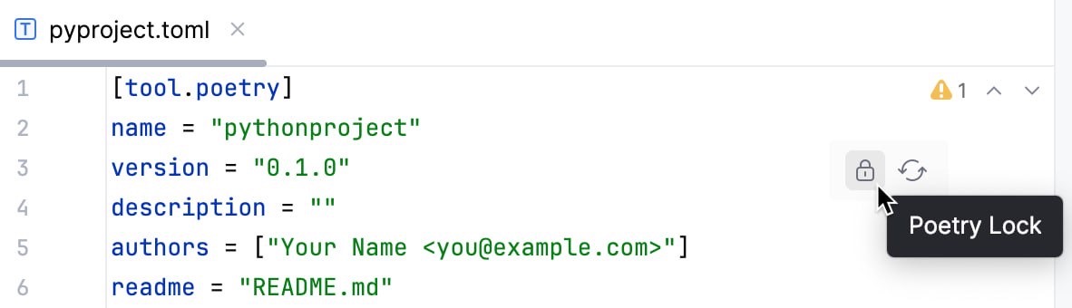 Use pyproject.toml | PyCharm Documentation