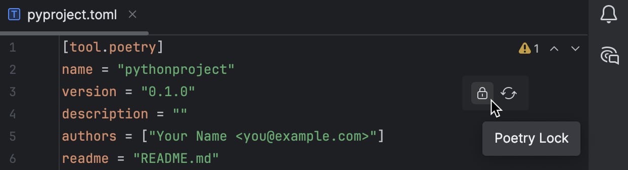 Use pyproject.toml | PyCharm Documentation