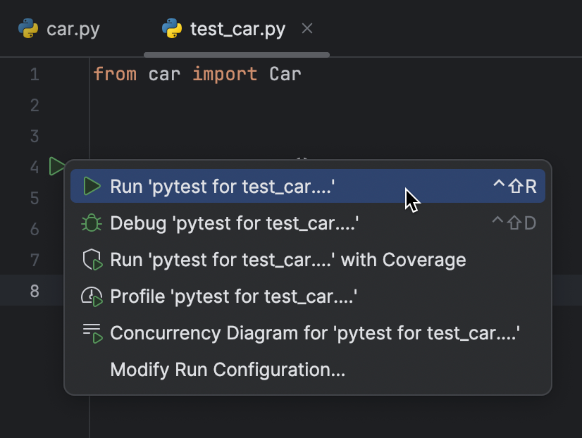 Pytest | PyCharm 文档