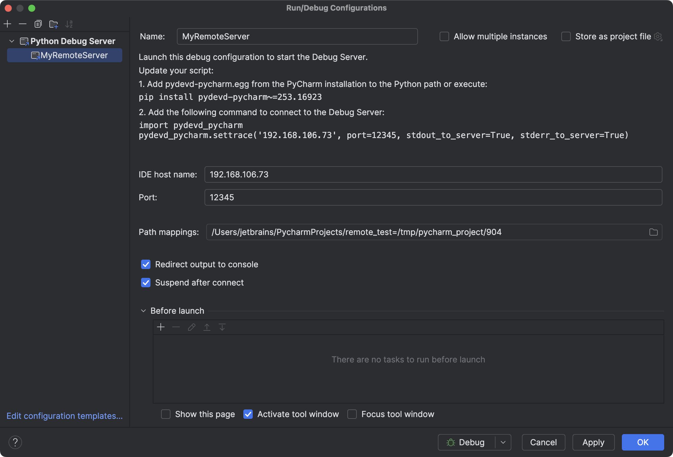 Remote Debugging with PyCharm | PyCharm Documentation