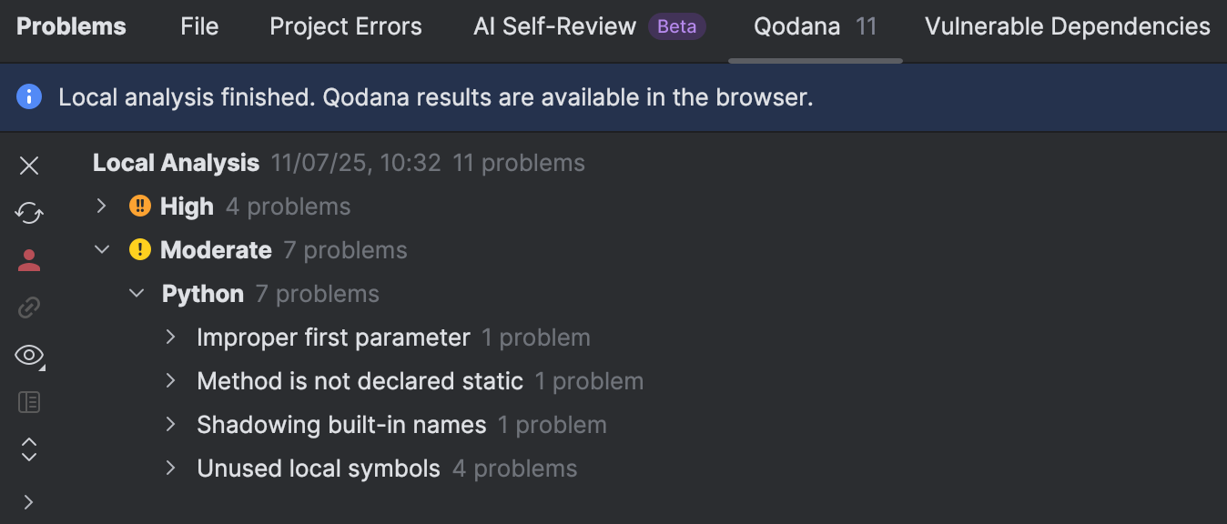 Run inspections | PyCharm Documentation